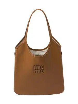 Miu Miu Ivy Leather Bag - Cognac