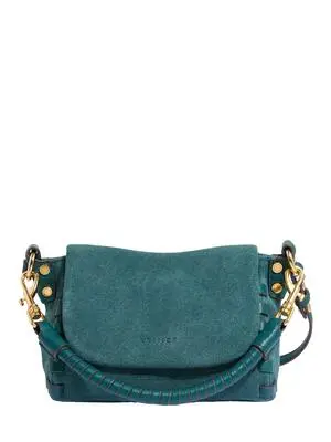 AIMEE Mini Zen Leather Crossbody Bag - Transform Teal Suede