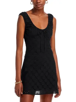 NIA Cedar Eyelet Dress Black