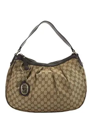 Gucci Original Gg Sukey Hobo - Brown
