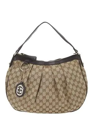 Gucci Original Gg Sukey Hobo - Brown
