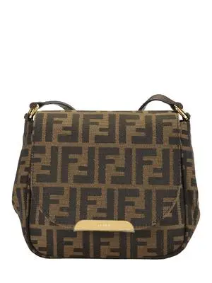 Fendi Zucca Canvas Shoulder Bag - Brown