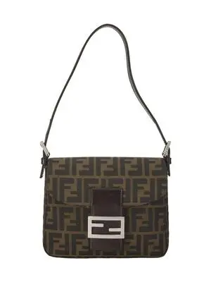 Fendi Zucca Canvas Shoulder Bag - Brown