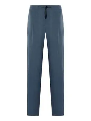 Giorgio Armani Single-pleat Linen-canvas Trousers - Grey