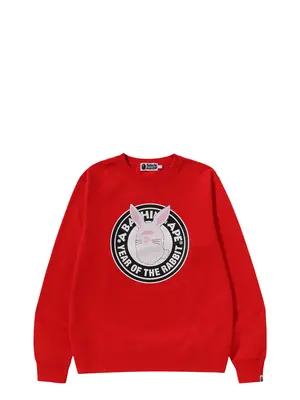 A BATHING APE Year Of The Rabbit Crewneck - Red