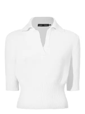 Proenza Schouler Reeve Cotton-blend Polo Top - White
