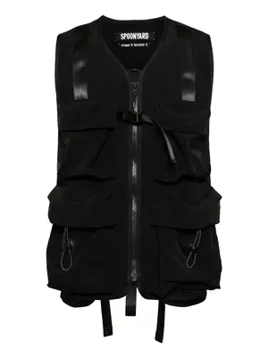 SPOONYARD Spoonyard Logo-Appliquéd Ripstop Waistcoat