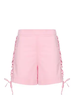 Federica Tosi Lace-up Poplin Shorts - Pink