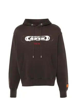 Heron Preston Hp Iykyk Cotton Hoodie - Brown