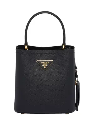 Prada Panier Leather Tote - Black