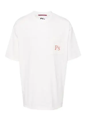 President's Logo-embroidered Cotton T-shirt - Neutrals