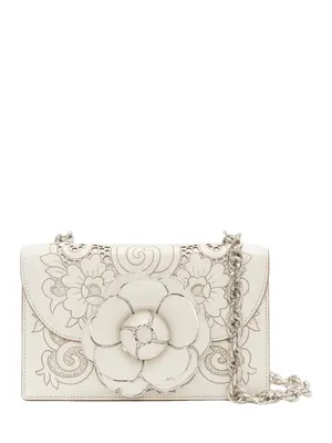 OSCAR DE LA RENTA Oscar De La Renta Tro Floral-Appliqué Shoulder Bag