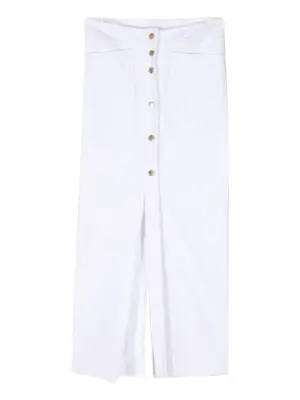 LITKOVSKA Elise Denim Maxi Skirt - White