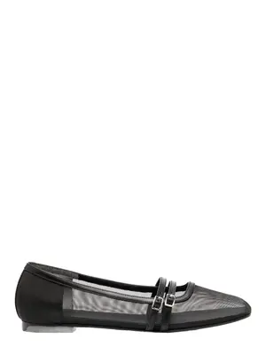 GIABORGHINI Felice Mesh Ballerinas - Black