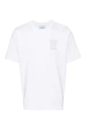 Casablanca Tennis Pastelle Cotton T-shirt - White