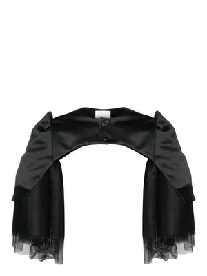 NOIR KEI NINOMIYA Noir Kei Ninomiya Tulle-Inserts Cropped Jacket