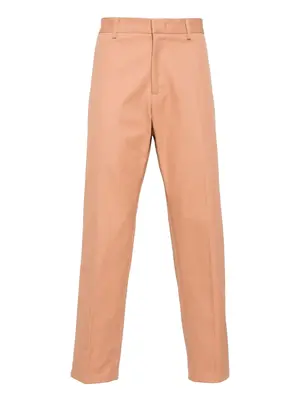 JIL SANDER Pressed-crease Cotton Trousers - Pink