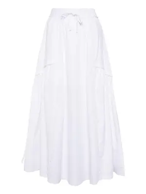Isabel Benenato Cotton Midi Skirt - White