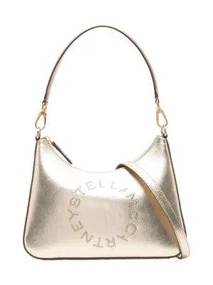 Stella McCartney Studded Logo Shoulder Bag - Gold