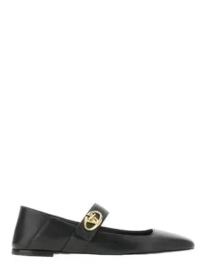 Valentino Garavani Vlogo Locker Mary-jane Ballerinas - Black