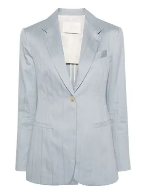 TELA Abelia Single-breasted Blazer - Blue