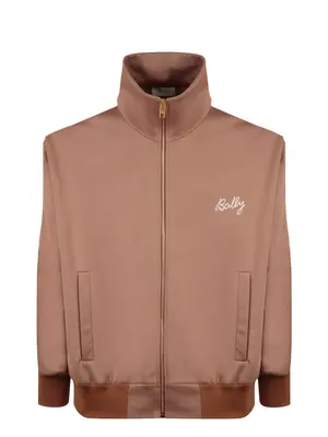 Bally Logo-embroidered Zip-up Sweatshirt - Brown