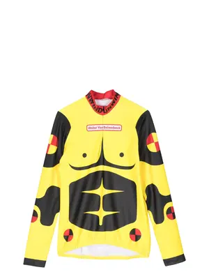 WALTER VAN BEIRENDONCK Dummy-print Cycling Top - Yellow