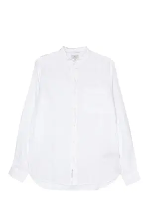 Woolrich Band-collar Linen Shirt - White