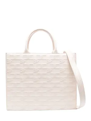 Elisabetta Franchi Monogram Tote Bag - White
