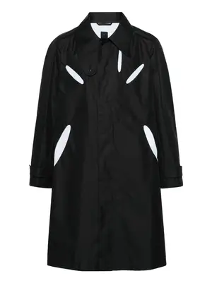 J.L-A.L Aperture Cut-out Trench Coat - Black