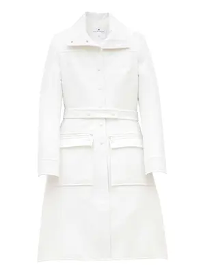 COURREGES Belted Trench Coat - White