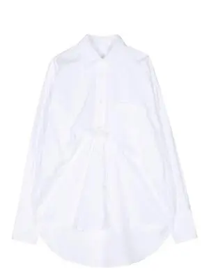 MARINA YEE Gathered Cotton Shirt - White