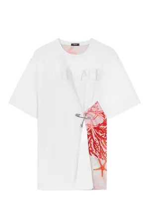 Versace Barocco Sea Safety-pin T-shirt - White