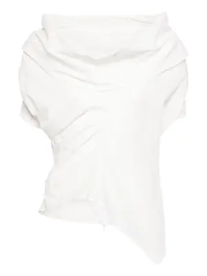 MARC LE BIHAN Marc Le Bihan Draped Asymmetric Blouse