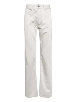 Ami Logo-patch Straight Trousers - White