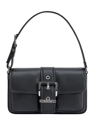 MICHAEL KORS Michael Kors Buckled Leather Shoulder Bag