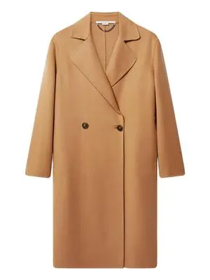 Stella McCartney Double-breasted Longline Coat - Camel