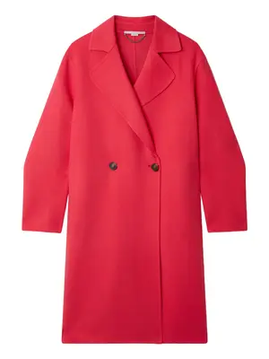 Stella McCartney Stella McCartney Double-Breasted Longline Coat Raspberry