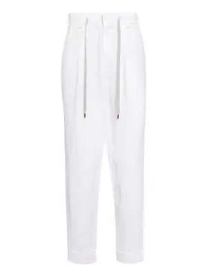 N.PEAL N.Peal Drawstring Linen Trousers