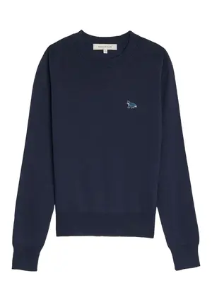 Maison Kitsuné Baby Fox Patch Regular Jumper - Blue