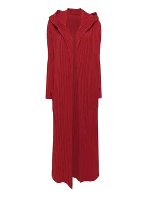 TEDDY CASHMERE Rib-knit Cashmere Cardigan - Red