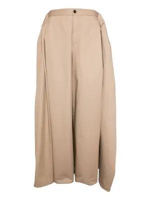 PUPPETS AND PUPPETS Draped Straight-leg Trousers - Brown