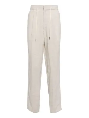 N.peal Sorrento Linen Drawstring Trousers - Neutrals