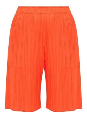 Issey Miyake Plissé-effect Shorts - Orange