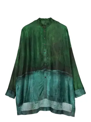 Masnada Tie-dye Long-sleeve Shirt - Green