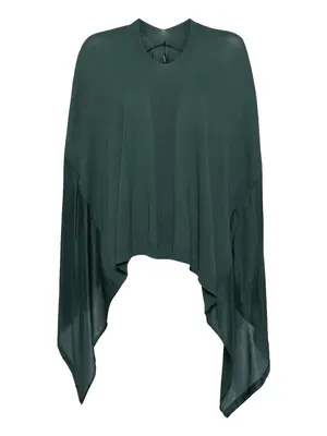 Masnada Draped Hi-lo Blouse - Green