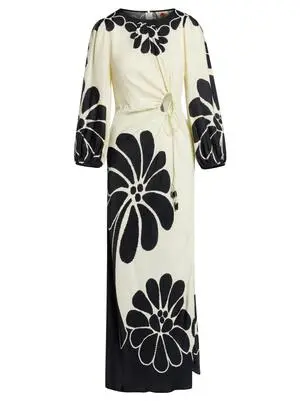 Farm Rio Palermo Cut-out Maxi Dress - White
