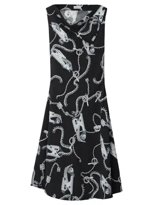 Burberry Knight Hardware Flared Dress - Silver