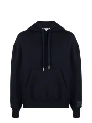 AMI Paris De Coeur Organic Cotton-blend Hoodie - Blue