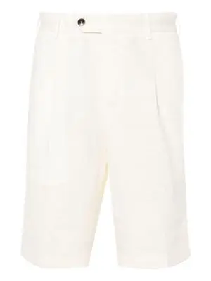 PT TORINO Pleated-design Shorts - Neutrals
